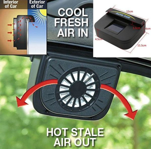 Car Fan Air Vent With Solar Car Cooler Car Exhaust Fan | Wish