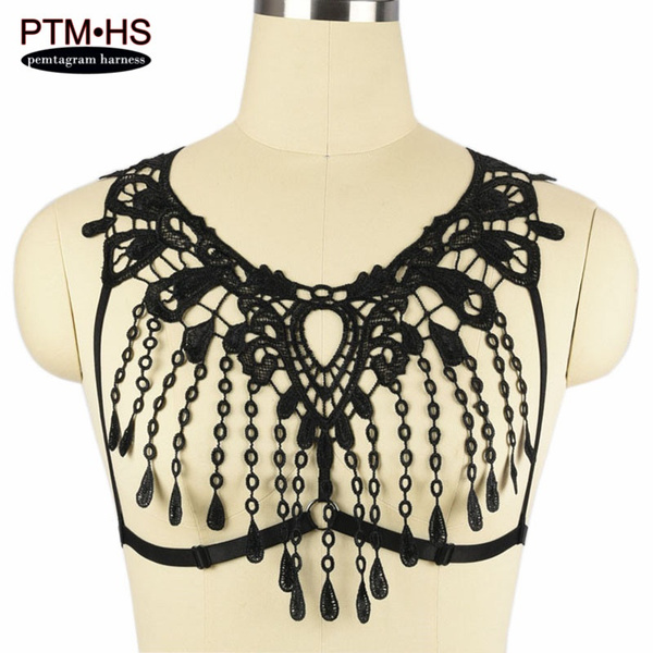 Sheer Bralette Lingerie Soft Cup Black Lace Crop Tops Cage Bra Erotic ...