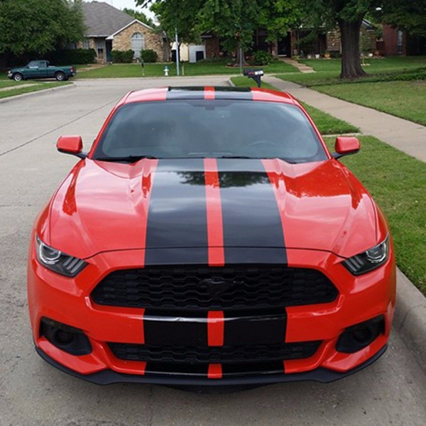 Decal Sticker Stripe Body Kit for Ford Mustang GT LED Light Spoiler ...