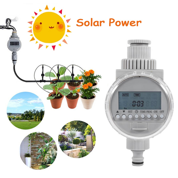 1Pc Solar Power Garden Auto Water Saving Irrigation Controller Watering ...