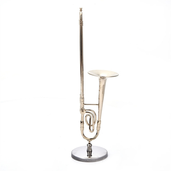 Mini Trombone Boxed Top Grade Gift Mini Musical Instrument Model Golden ...