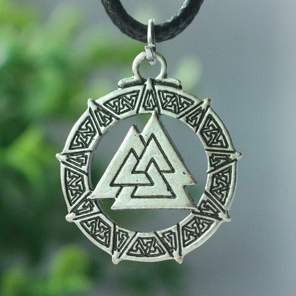 1pcs wholesale Valknut pagan amulet pendant Men necklace Valknut Symbol ...