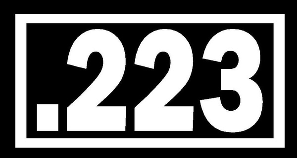 .223 Vinyl Decal Sticker Car Window Wall Bumper Gun Ammo AR-15 M16 ...