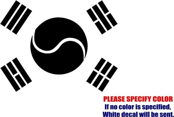 Vinyl Decal Sticker - Korean Flag Car Truck Bumper Window Laptop JDM ...