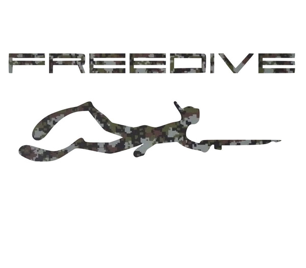 Camouflage spearfishing sticker spear fishing wet suit freediving ...
