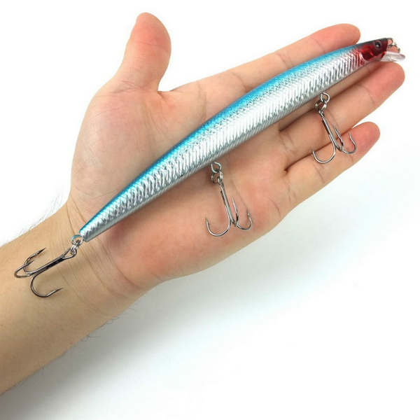 Fashion 1 Pcs Large Minnow Fishing Lure Artificial Hard Pastic Big ...