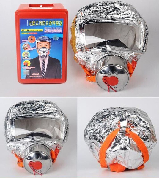 Escape Mask Emergency Hood Oxygen Gas Masks Respirators 30 Minutes ...