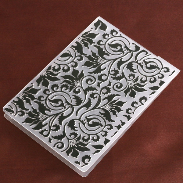 Large Flower Rattan Plastic Embossing Folder For Scrapbook DIY Album ...
