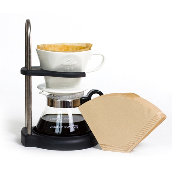 100Pcs/Bag Cone Shape Coffee Filter Paper Unbleached Pre-folded Coffee ...
