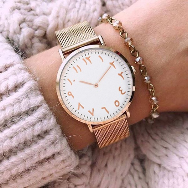 Women Arabic Numbers Watch Luxury Ultrathin Women Quartz Wristwatch ...