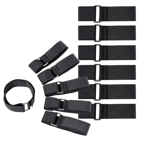 12pc D-Ring Adjustable Multi-Purpose Hook and Loop Quick Straps | Wish
