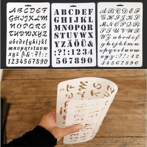 DIY Creative Fashion Boys Useful Girls Masking Embossing Plastic Number ...