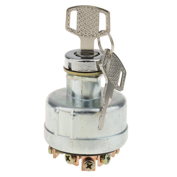 Universal 6 Terminal Ignition Switch Lock with 2 Keys for Forklift Car ...