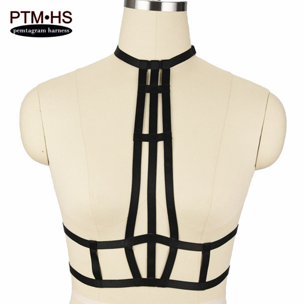 2017 Hot Womens Sexy Body Harness Lingerie Bondage Body Cage Bra Black