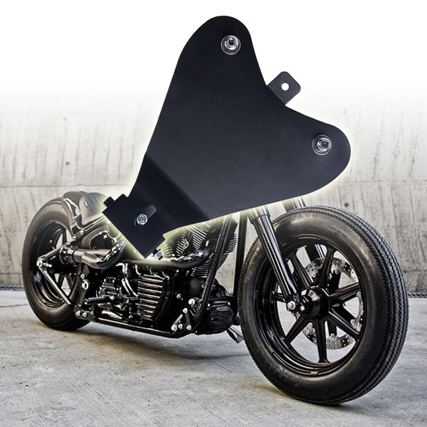 11.8" X 10.2"Motorcycle Black Heavy Duty Steel Protective Solo Seat ...