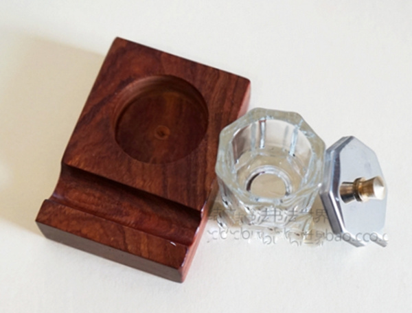 Wood Base Ink Bottles Container For English Calligraphy Script Oblique ...