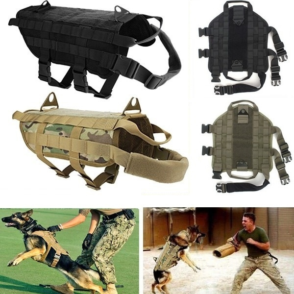 Outdoor Military Army Tactical Dog Harness Hunting Police Dog Vests ...