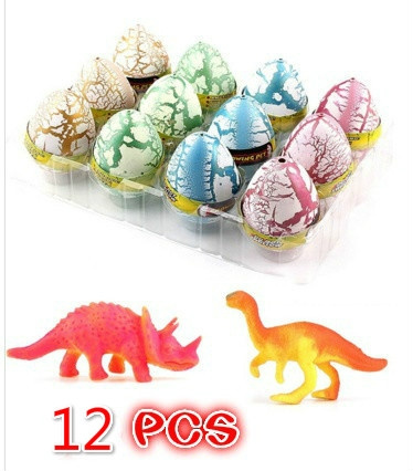 12 PCS Magic Hatching Dinosaur Egg Growing In Water pets Children Kids ...