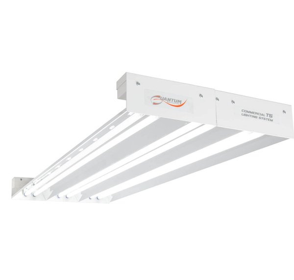 QUANTUM T5 4ft 6 Lamp Hydroponics 324W Fluorescent Grow Light Fixture ...