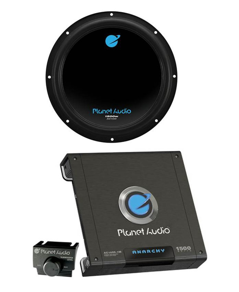 Planet Audio AC10D 10" 1500W Car Audio Subwoofer + AC15001M 1500W MONO ...
