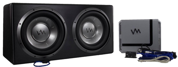 VM Audio Dual 10" Elux Sealed 4200 Watt Car Stereo Subwoofer Box with ...