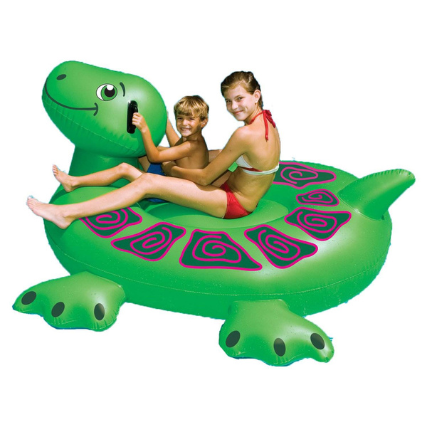 Swimline 90622 Swimming Pool Kids Inflatable Giant Rideable Turtle ... Swimline 90622 Swimming Pool Kids Inflatable Giant Rideable Turtle ...