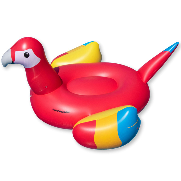 Swimline 90629 Giant 93" Tropical Parrot Inflatable Ride On Swimming ...