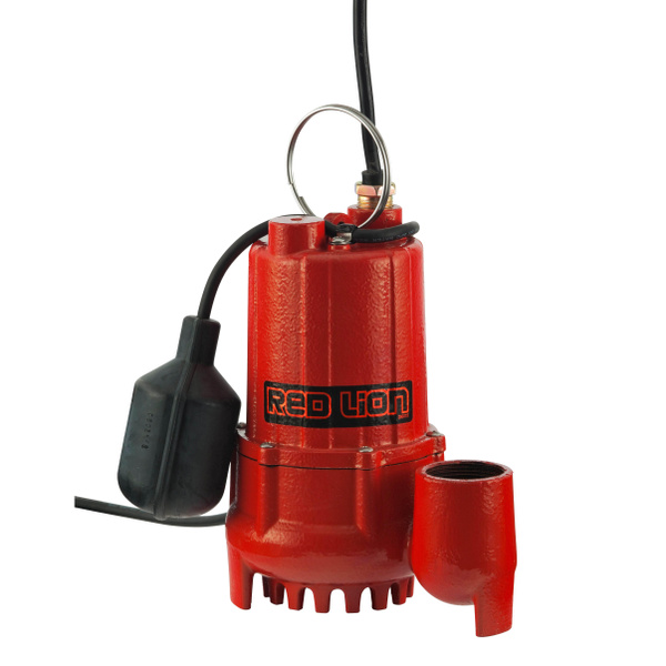Red Lion 1/2 HP 4300 GPH Cast Iron Sump Pump with Tethered Float Switch ...