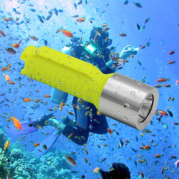 KC FIRE LED Diving Flashlight XML-T6 1200 Lumen Underwater 12m ...