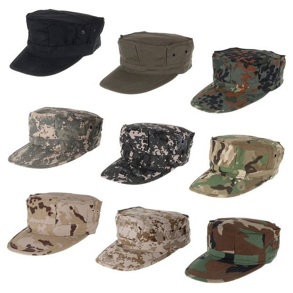 Camouflage RipStop Soldier Cap Combat Hats Outdoor Octagon Hat Army ...