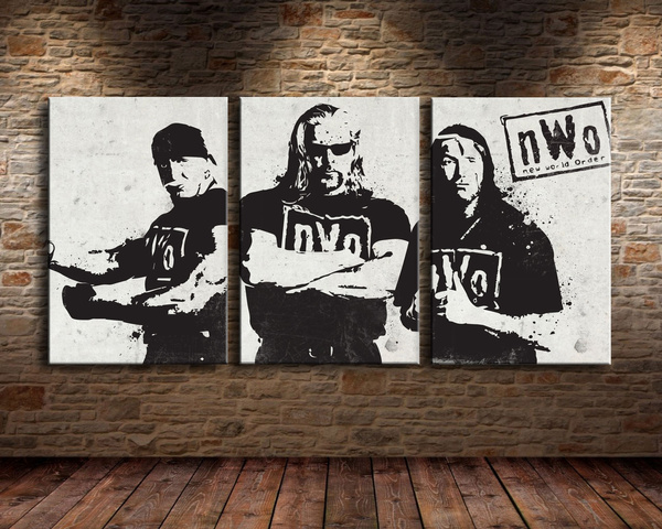 3 Panels NWO Wrestling HD Printed Oil Painting on Canvas Unframed ...
