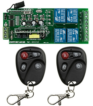 AC85v~250V 110V 220V 230V 4CH RF Wireless Remote Control Relay Switch ...