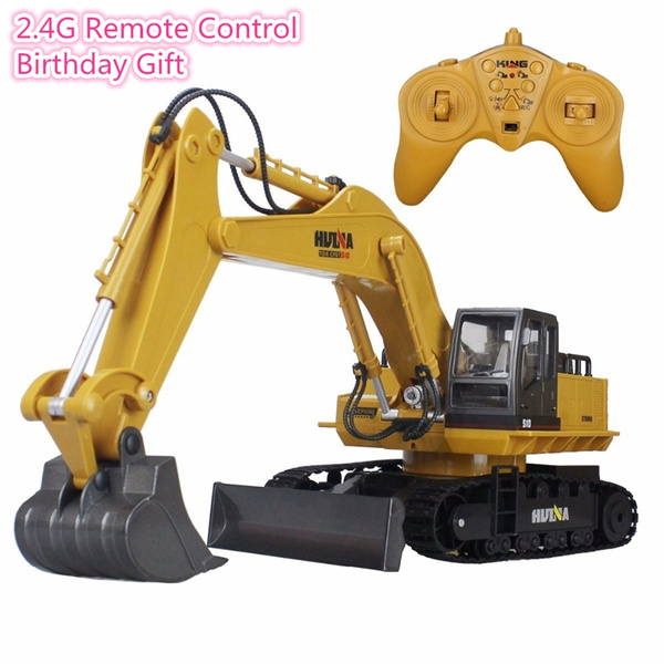 11CH 2.4GBulldozer Crawler Truck Wireless Backhole Digger Games Toy ...