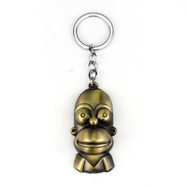 The Simpsons Homer J. Simpson Marge Simpson Bart Simpson Keychain Key ...