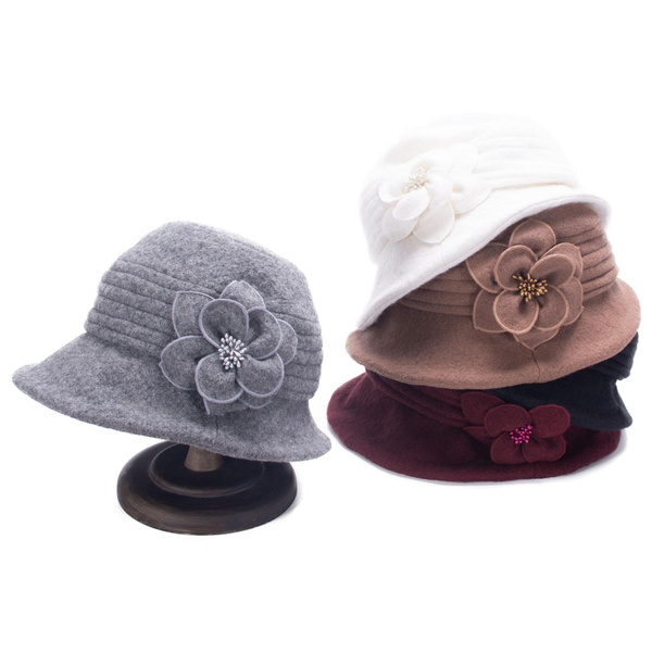 Lawliet Womens 1920s Gatsby Flapper Girl Beanie Cloche Flower Bowler ...