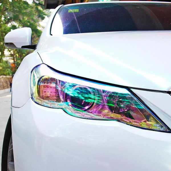 Big Size 1200mm * 300mm Shiny Chameleon Auto Car Sticker Smoke Fog ...