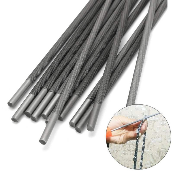 12PCS 5/32'' Chainsaw Round Files For Sharpenning Chains Saw Sharpener ...