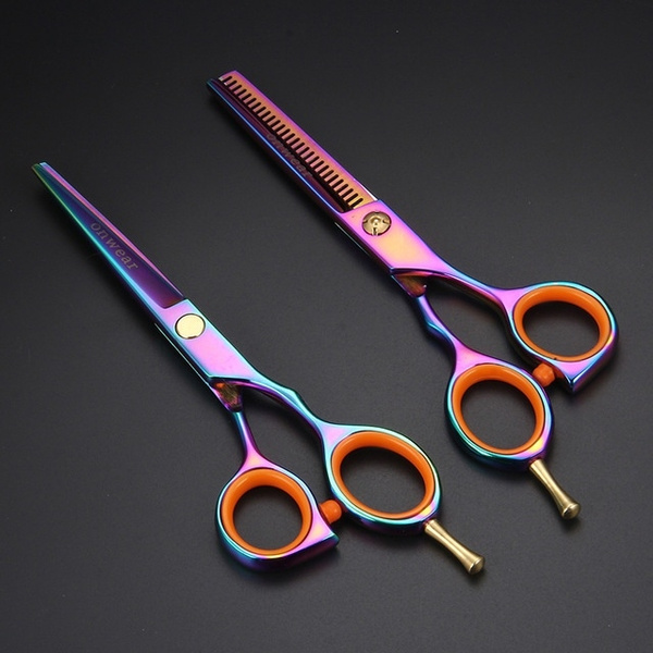 Purple Hair Cut Thinning Shears 5.5 inch Salon Barber Hairdressing ...