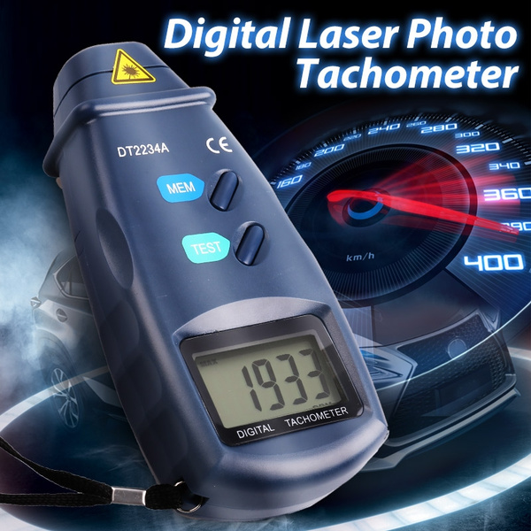 LotFancy Digital Laser Photo Tachometer Non Contact RPM Tach (DT2234A ...