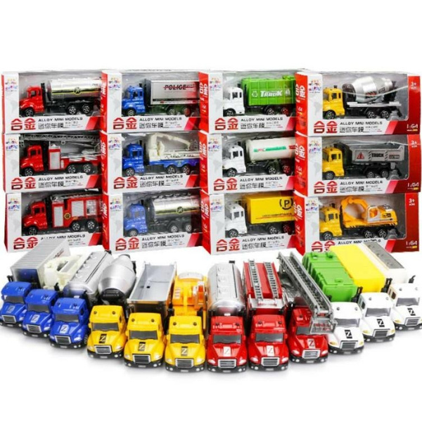 JIO Christmas Gifts Kids Alloy Diecast Truck Toys Oil Tanker Trunk Fire ...