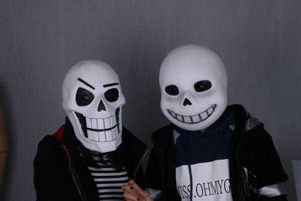 Undertale Papyrus Full Head Mask Helmet Cosplay Solid Latex Halloween ...