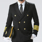 Men Peak Lapel Airline Pilot Captain Suit Aviator Costume Uniform ...