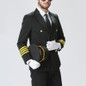 Men Peak Lapel Airline Pilot Captain Suit Aviator Costume Uniform ...