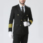 Men Peak Lapel Airline Pilot Captain Suit Aviator Costume Uniform ...