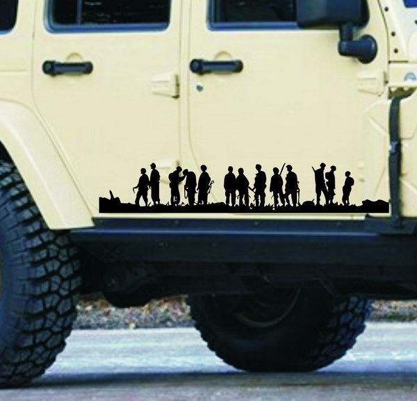 Reflective Personality Army Military War Car Stickers Car Body Car ...