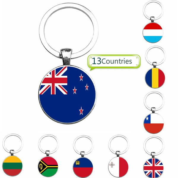 TH 1 PC Men and Women Fashion Creative Flag Metal Key Chain (British ...