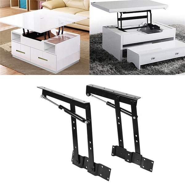 2PCS Lift Up Table Mechanism Hardware Top Lifting Frame Furniture ...