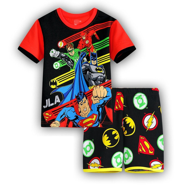 2-7 Years Kids Boys Pajama Sets Short Sleeve Homewear Clothing Set ...