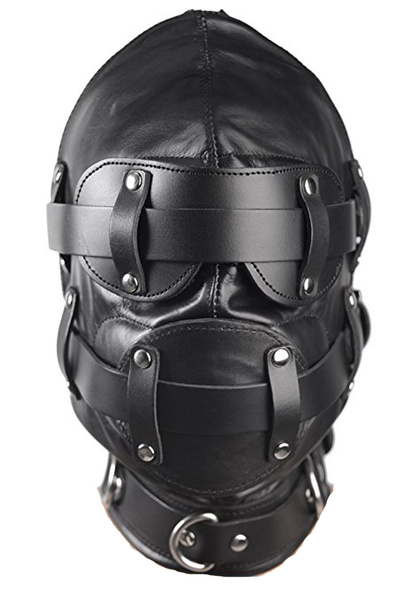 Leather Padded Hood / BDSM Hood / Roleplay Mask Restraint/ Master Slave ...