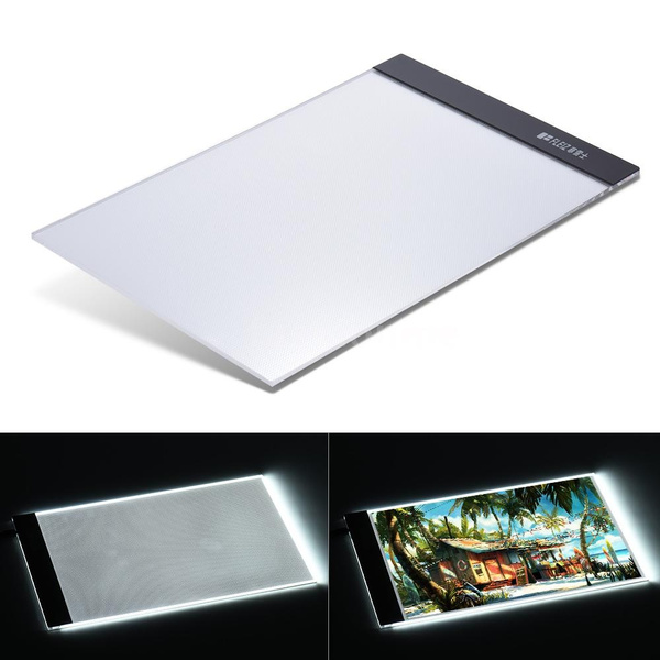 A4 Adjustable Ultra Thin LED Copy Board Light Box Tattoo Table Stencil ...